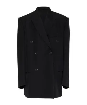 Balenciaga Double-breasted Blazer - Black