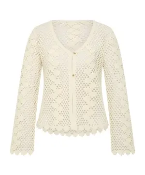 Posse Long-sleeved Crochet Cardigan
