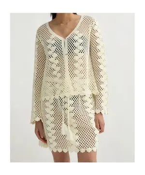 Posse Long-sleeved Crochet Cardigan