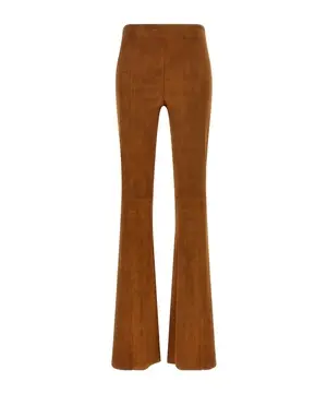 Stouls Gégé Flared Suede Pants - Brown