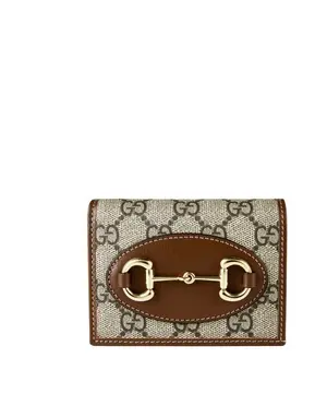 Gucci Horsebit 1955 Card Case Wallet - Brown