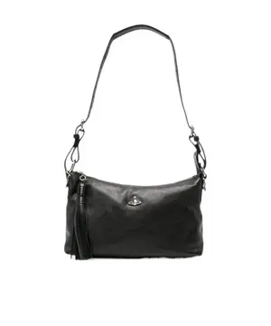 VIVIENNE WESTWOOD Emma Orb-plaque Shoulder Bag - Black