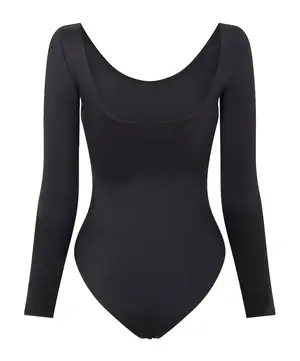 Balenciaga Long Sleeve Stretch Jersey Bodysuit