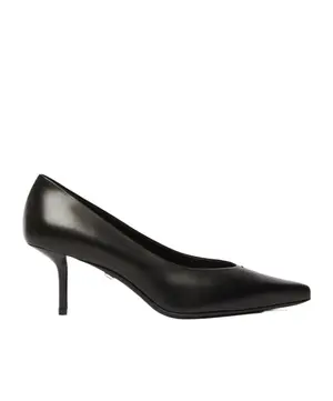 Max Mara Leather Court Shoes - Black