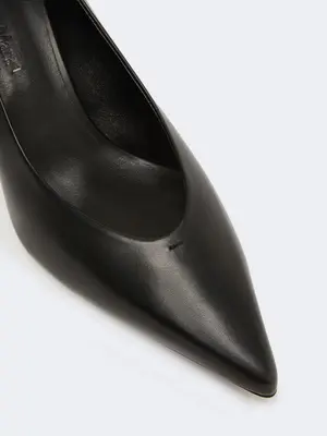 Max Mara Leather Court Shoes - Black