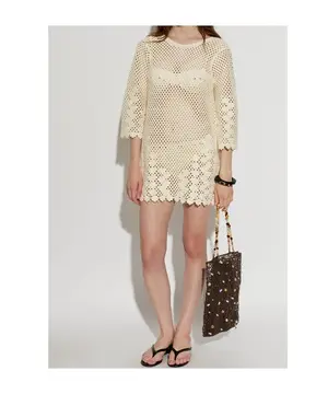 Posse Saskia Floral-crochet Mini Dress