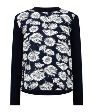 Max Mara Floral Knit Top