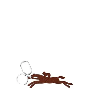 Longchamp Le Pliage Leather Key Ring - Brown