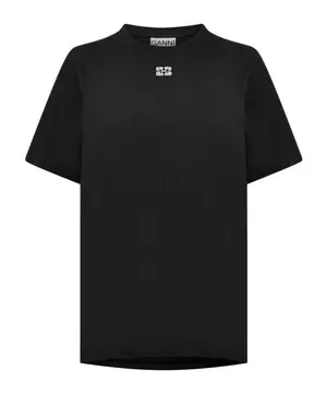 GANNI Crew Neck T-shirt - Black