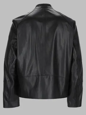 Hugo Boss Hugo Stand-collar Leather Jacket