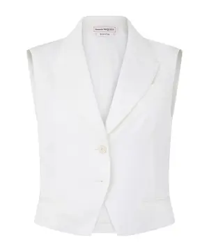 Alexander McQueen Sleeveless Waistcoat - White
