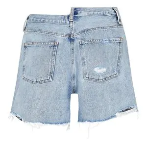 AGOLDE Asymmetrical Denim Shorts With Multiple Pockets