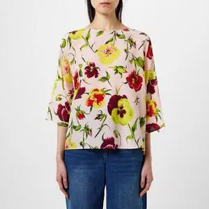 Max Mara Floral Print Long Sleeve Shirt