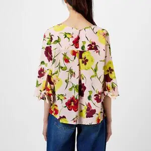 Max Mara Floral Print Long Sleeve Shirt