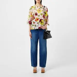 Max Mara Floral Print Long Sleeve Shirt