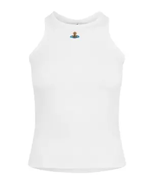 VIVIENNE WESTWOOD Logo Cotton 90s Vest - White