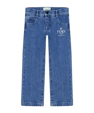 Fendi Logo Embroidered Jeans