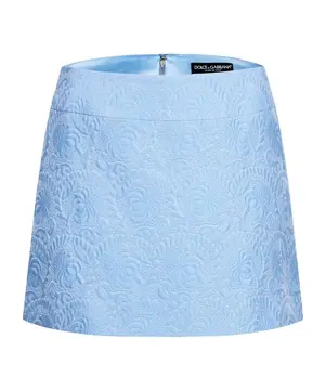 Dolce & Gabbana Floral Jacquard A-line Mini Skirt