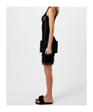 JIMMY CHOO Lycra Fitz/f Sliders - V Black