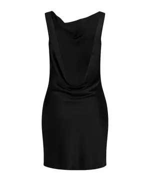 Norma Kamali Drape Mini Dress - Black