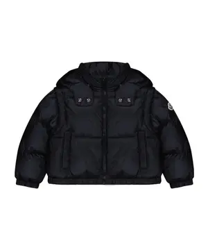 Moncler Logo Patch Down Jacket - Black