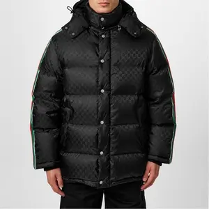 Gucci Logo Jacquard Webbing Down Jacket