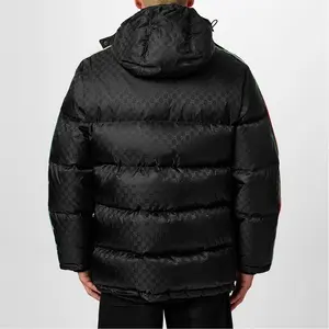 Gucci Logo Jacquard Webbing Down Jacket