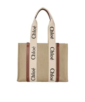 Chloé Woody Medium Tote - Nude