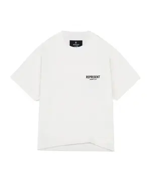 REPRESENT Crewneck T-shirt With Logo Detail - White