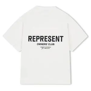 REPRESENT Crewneck T-shirt With Logo Detail - White