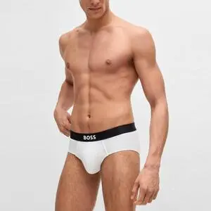 Hugo Boss Three-pack Of Logo-waistband Briefs