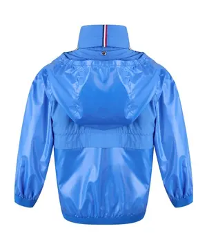 Moncler Logo Hooded Zip-up Jacket - Blue