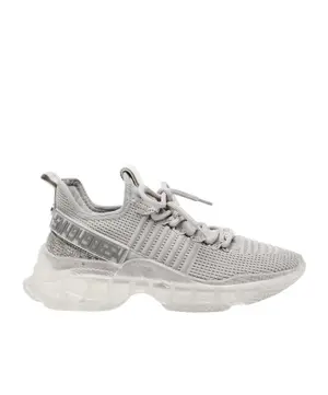 Steve Madden Maxilla Low-top Runners With Metallic Detailing - Gray