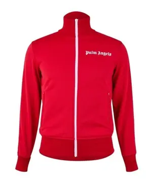 Palm Angels Classic Track Jacket With Logo Detail - Red