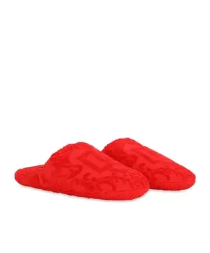 Dolce & Gabbana Logo Jacquard Slides - Red