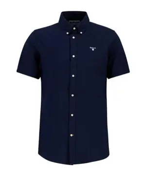 Barbour Oxford Short Sleeve Tailored Shirt - Navy