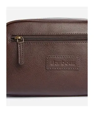 Barbour Leather Washbag