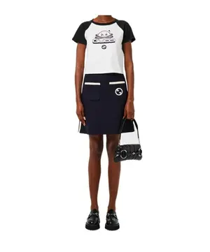 Gucci Tweed A-line Skirt With Interlocking G Logo