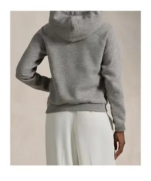 Polo Ralph Lauren Logo Embroidered Hoodie - Gray
