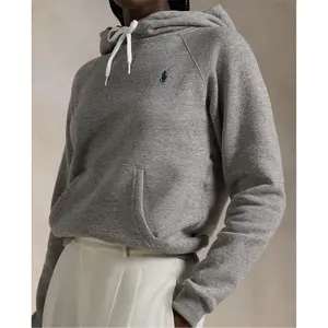 Polo Ralph Lauren Logo Embroidered Hoodie - Gray