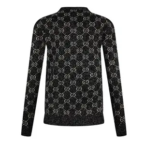 Gucci Gg Jacquard Cotton Lame Cardigan