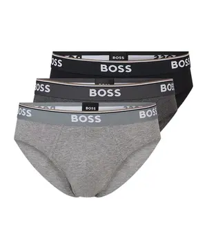 Hugo Boss 3 Pack Cotton Briefs - Gray