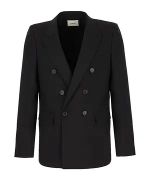 Saint Laurent Double-breasted Peak Lapel Jacket