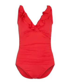 Ralph Lauren Ruffle-trim One-piece - Red
