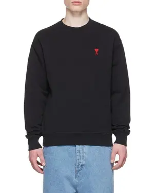 AMI Paris Logo Embroidered Crewneck Sweatshirt