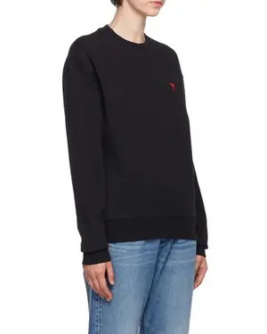 AMI Paris Logo Embroidered Crewneck Sweatshirt