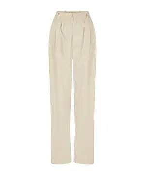 Saint Laurent Pleated Detail Track Pants - Nude