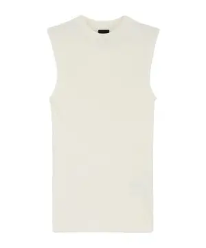 Hugo Boss Sleeveless Knitted Top - White