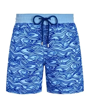 Vilebrequin Fish Pattern Quick-dry Swim Trunks - Blue