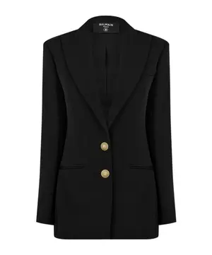Balmain Single Breasted Blazer With Gold Buttons
